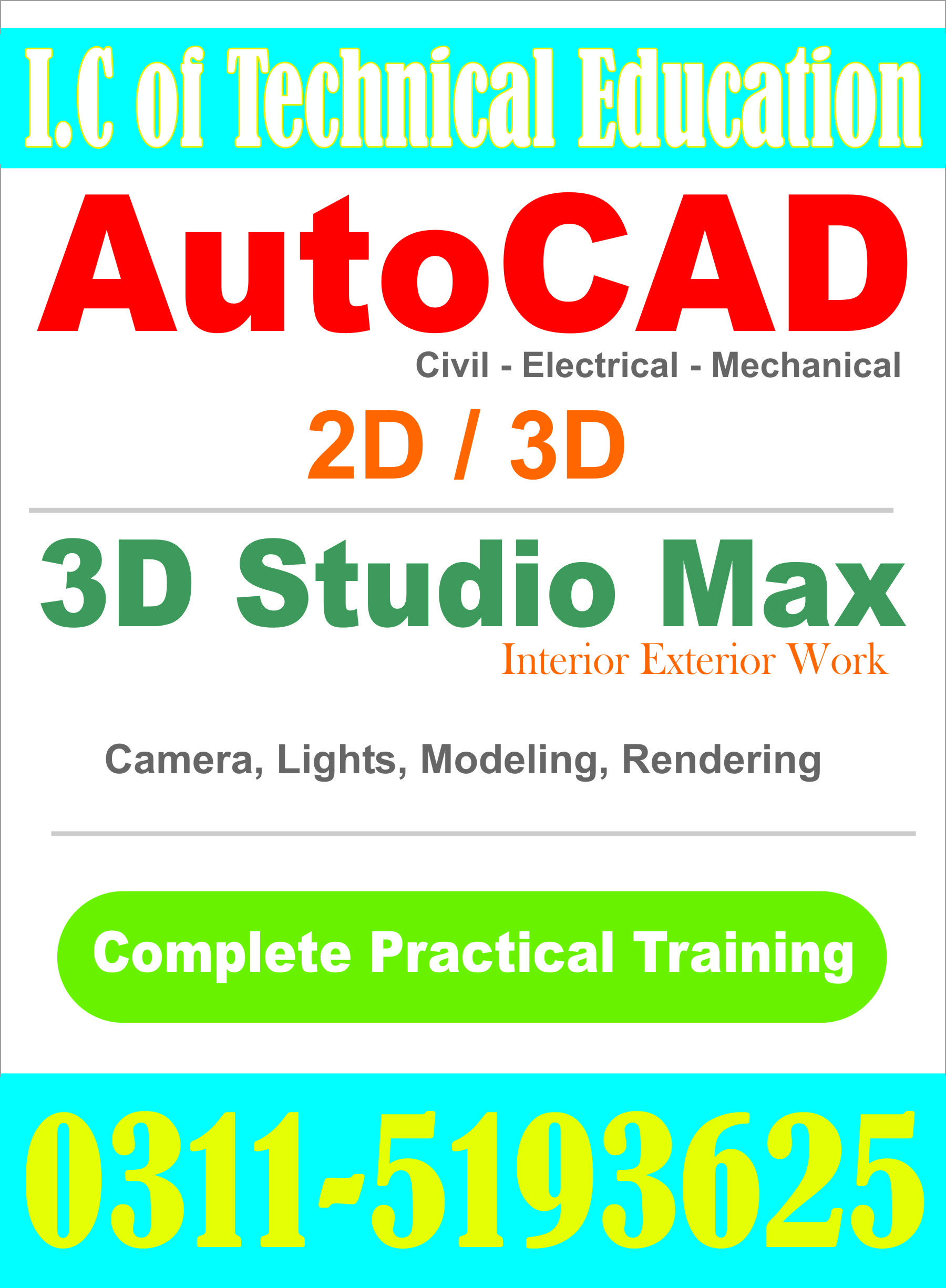 Autocad 2d & 3d Course in Lahore - Other Services